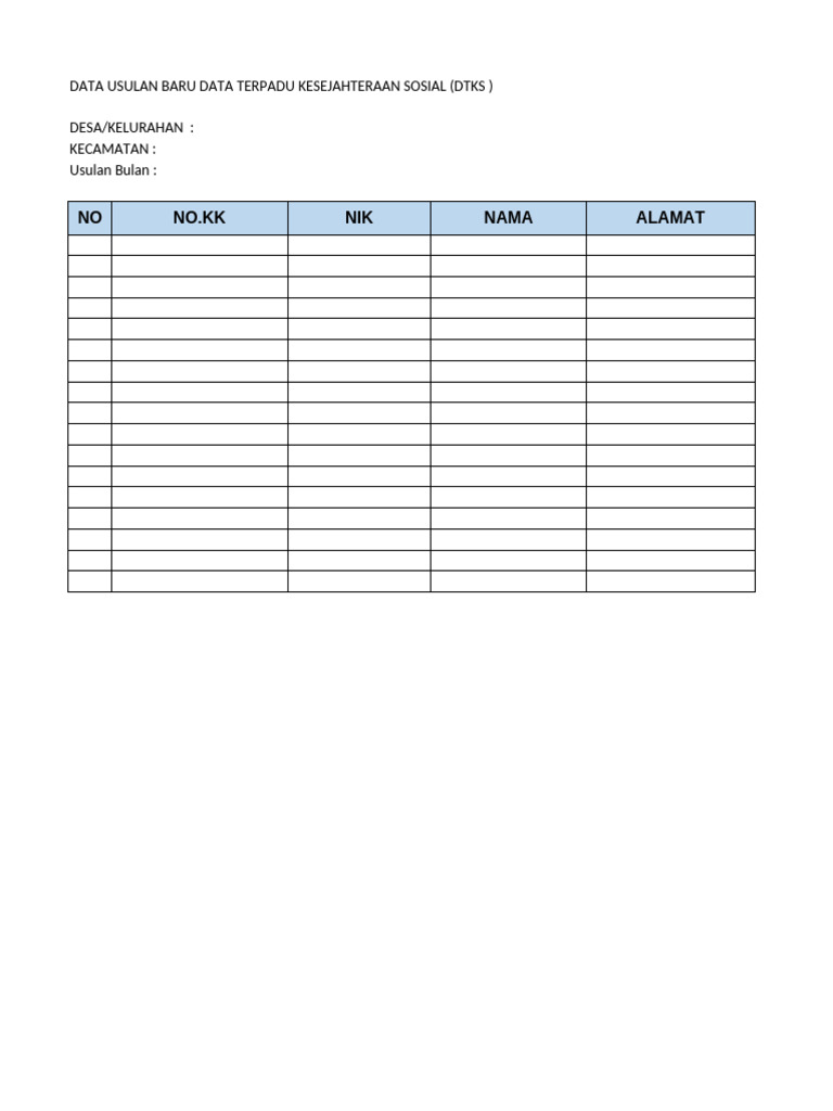 Format Usulan Baru | PDF