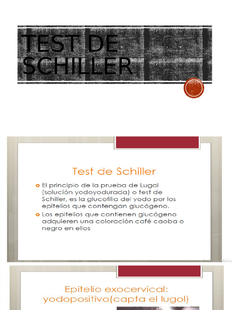 Test de Schiller | PDF