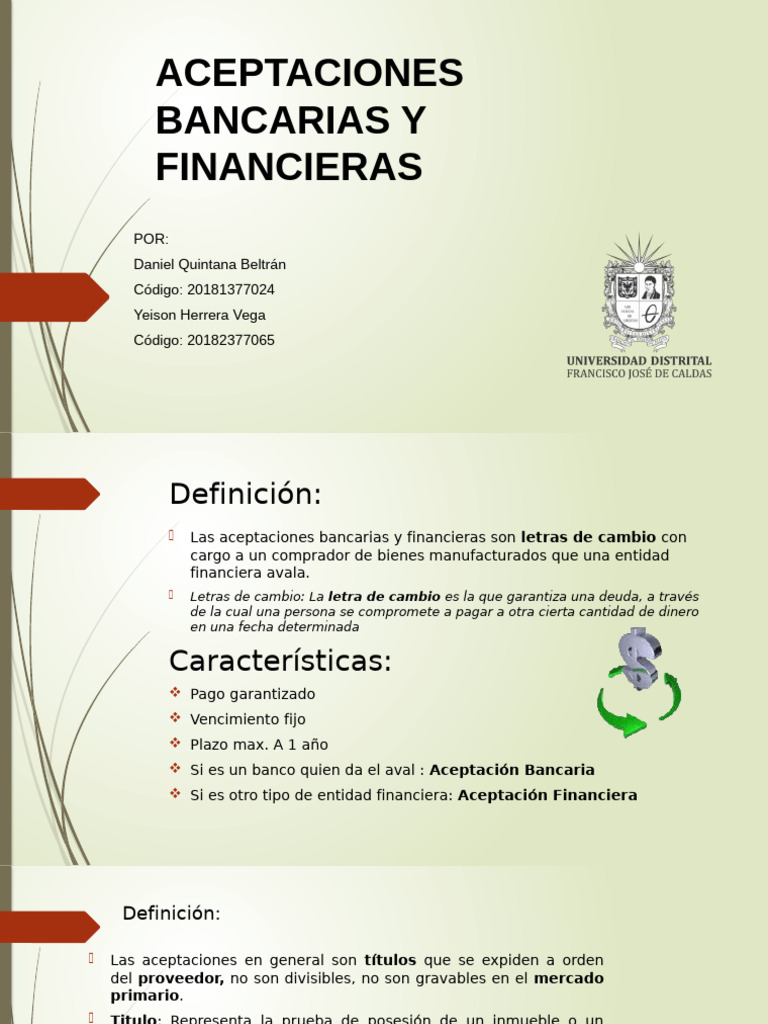 Aceptaciones Bancarias y Financieras | PDF | Bancos | Bolsa