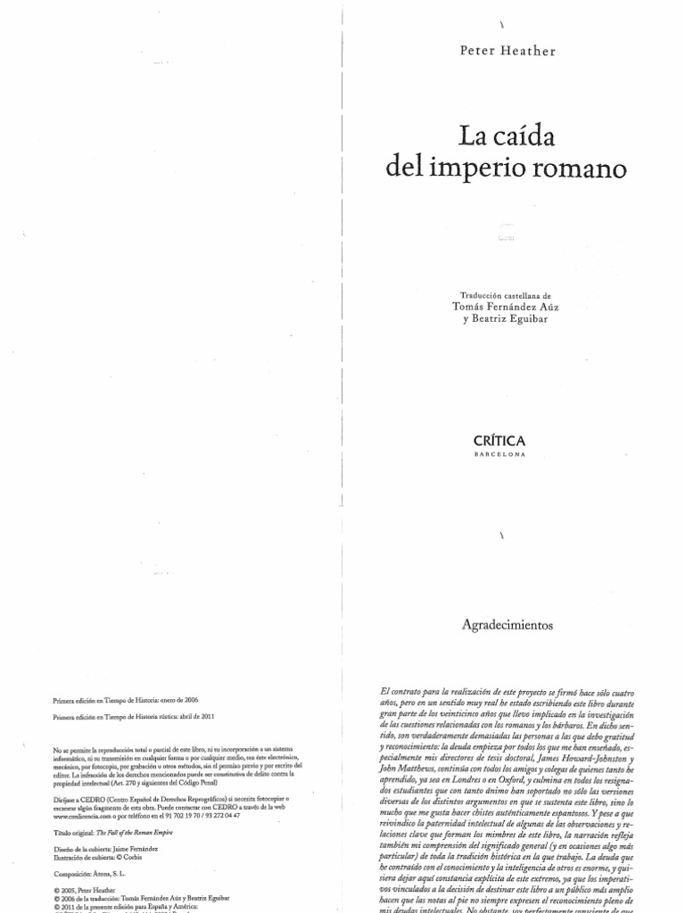 HEATHER, Peter - La Caida Del Imperio Romano. COMPLETO | PDF