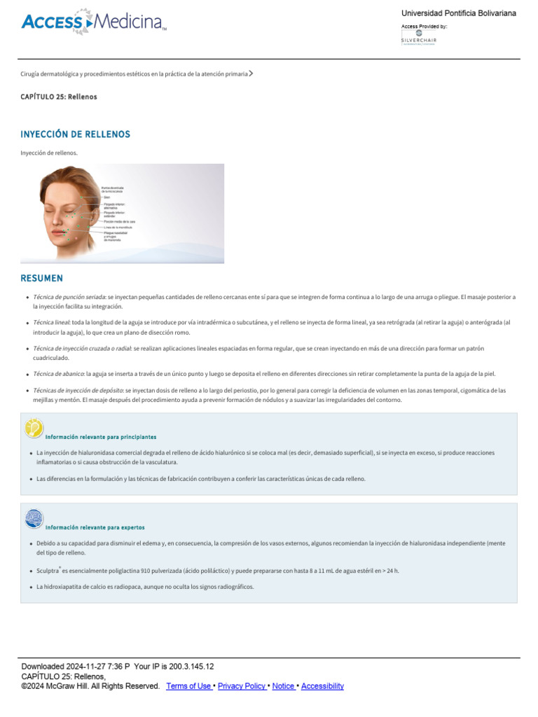 CAPÍTULO 25_ Rellenos | PDF | Cara | Inyección (medicina)