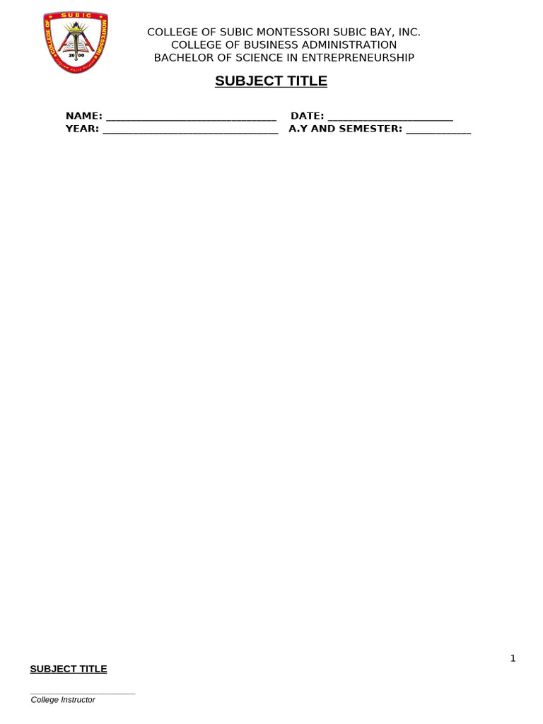 Cba Bsca Template | PDF