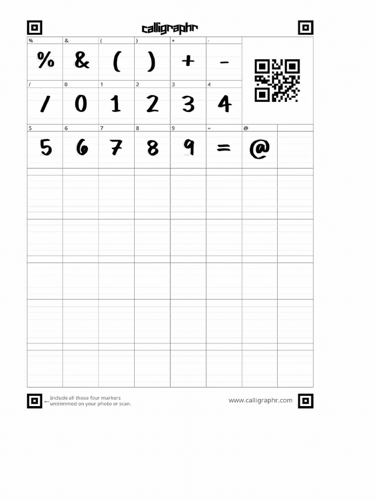 Calligraphr Template 2 | PDF