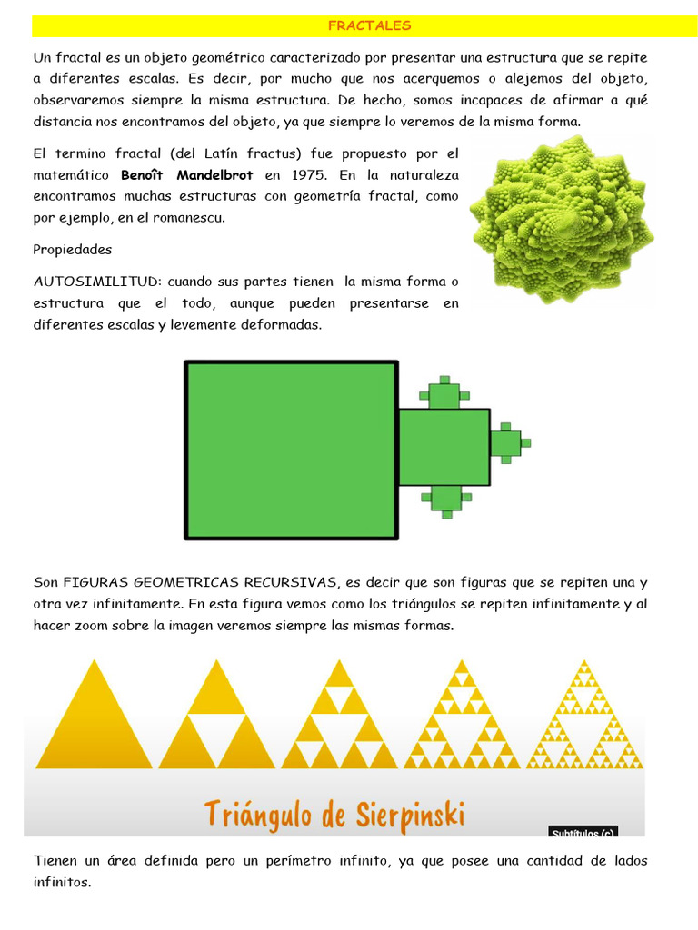 FRACTALES | PDF | Geometría | Formas geométricas