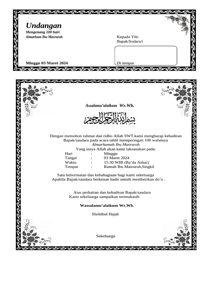 _undangan_tahlilan | PDF