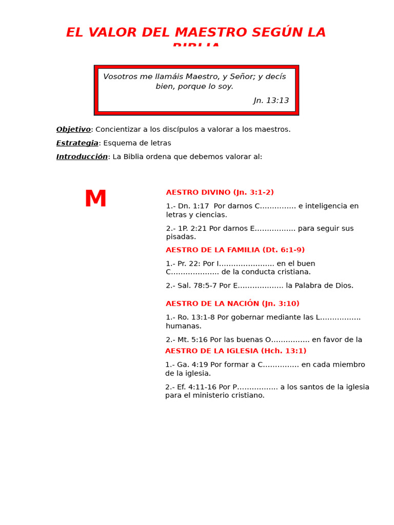Valor de Un Maestro | PDF