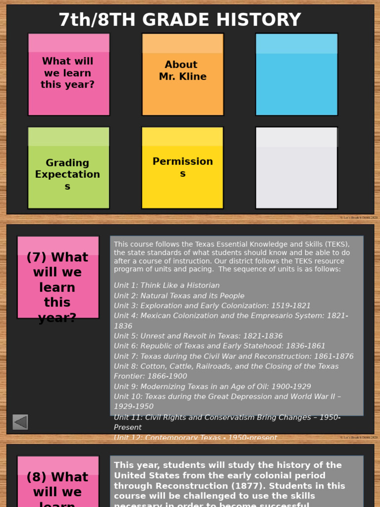 (Kline) 2024-2025 US - TX History Syllabus | PDF | Texas