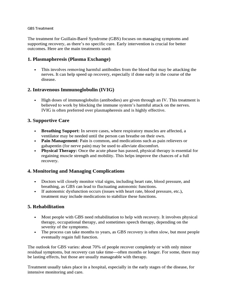 GBS Treatment | PDF