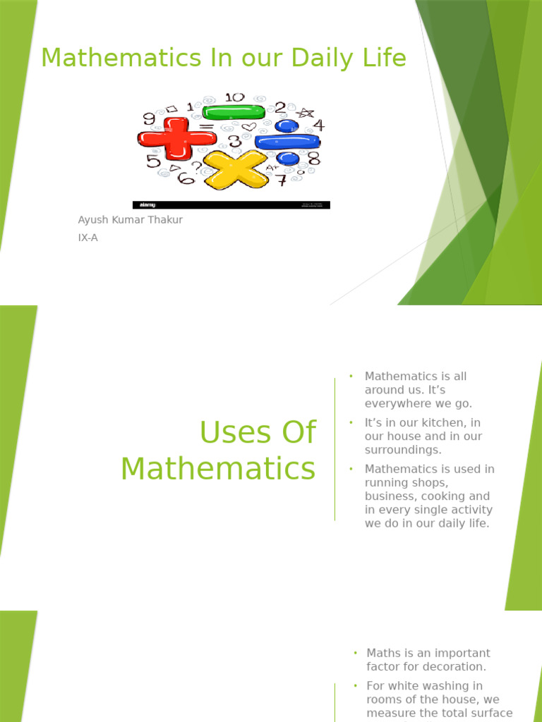 Mathematics in Our Daily Life | PDF | Mathematics | Geometry
