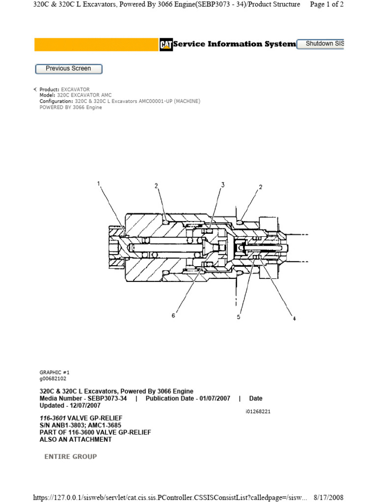 116-3601 Line Relief Valve | PDF