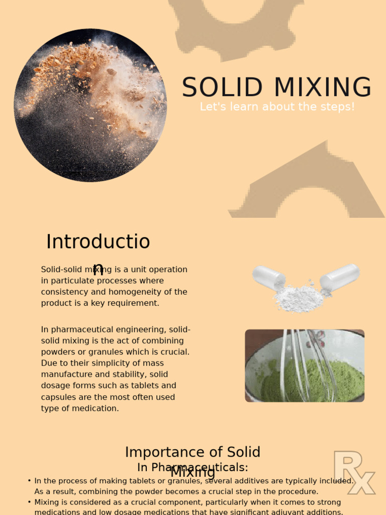 Solid Mixing (1) | PDF | Tablet (Pharmacy) | Pharmaceutical Formulation