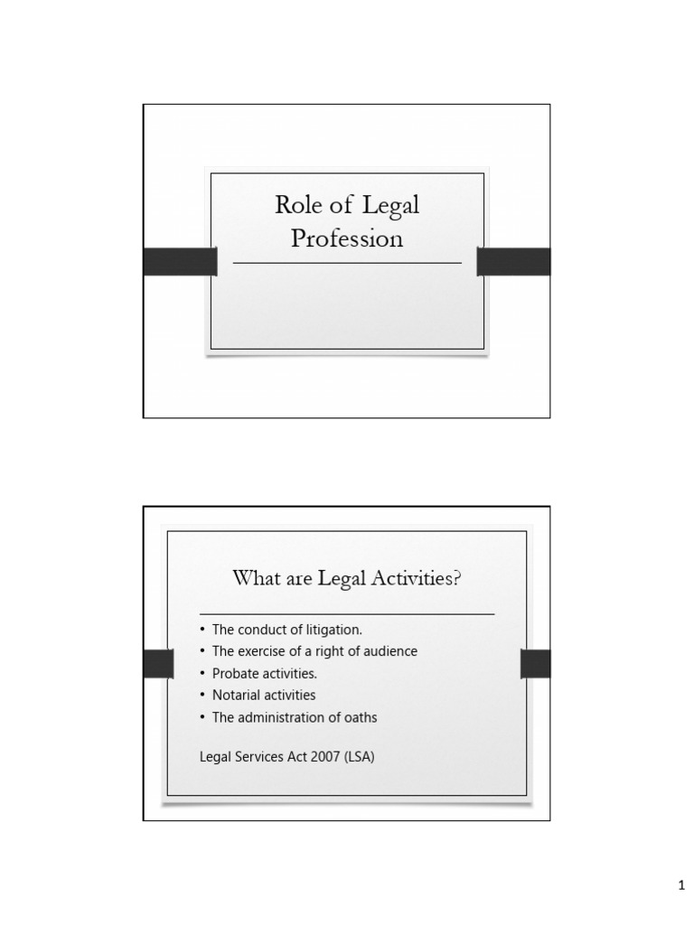 Role of Legal Profession | PDF | Barrister | Solicitor