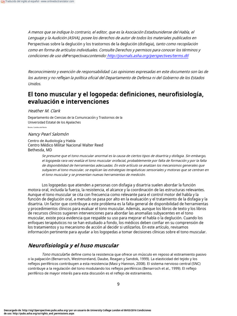 Tono Muscular y Disfagia: Evaluación y Tratamiento | PDF | Sistema ...