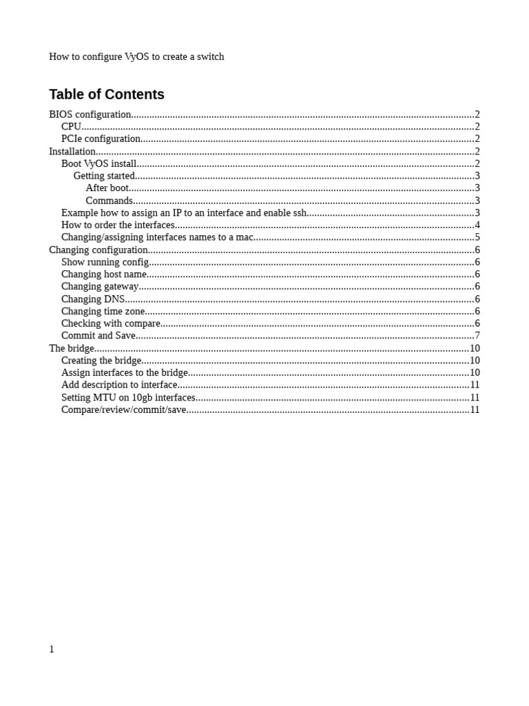 Vyos Switch Configuration | PDF | Booting | Bios