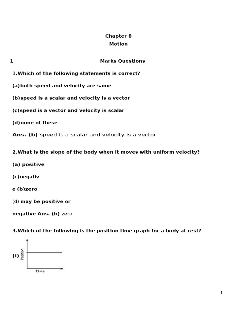 Imp Questions of Motion | PDF | Velocity | Acceleration