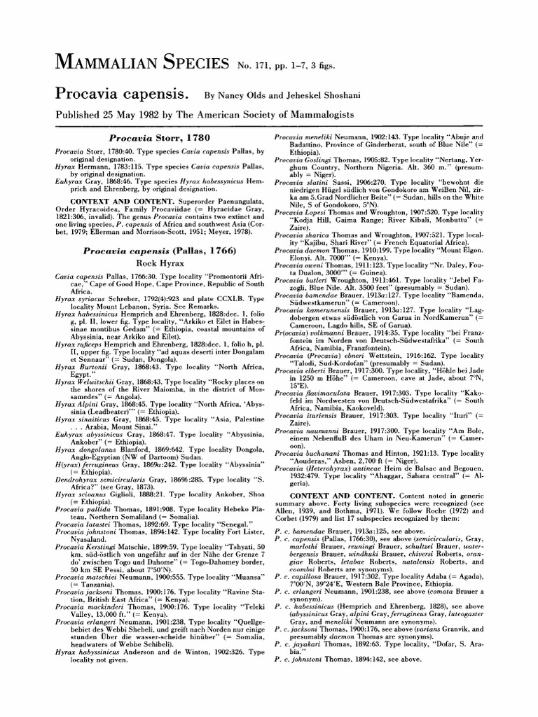 1982 Procavia | PDF