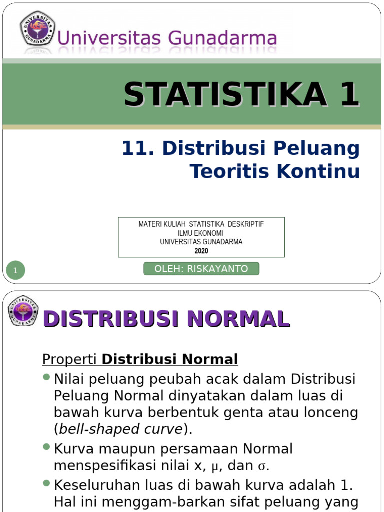 Distribusi Normal dan Tabel Z | PDF