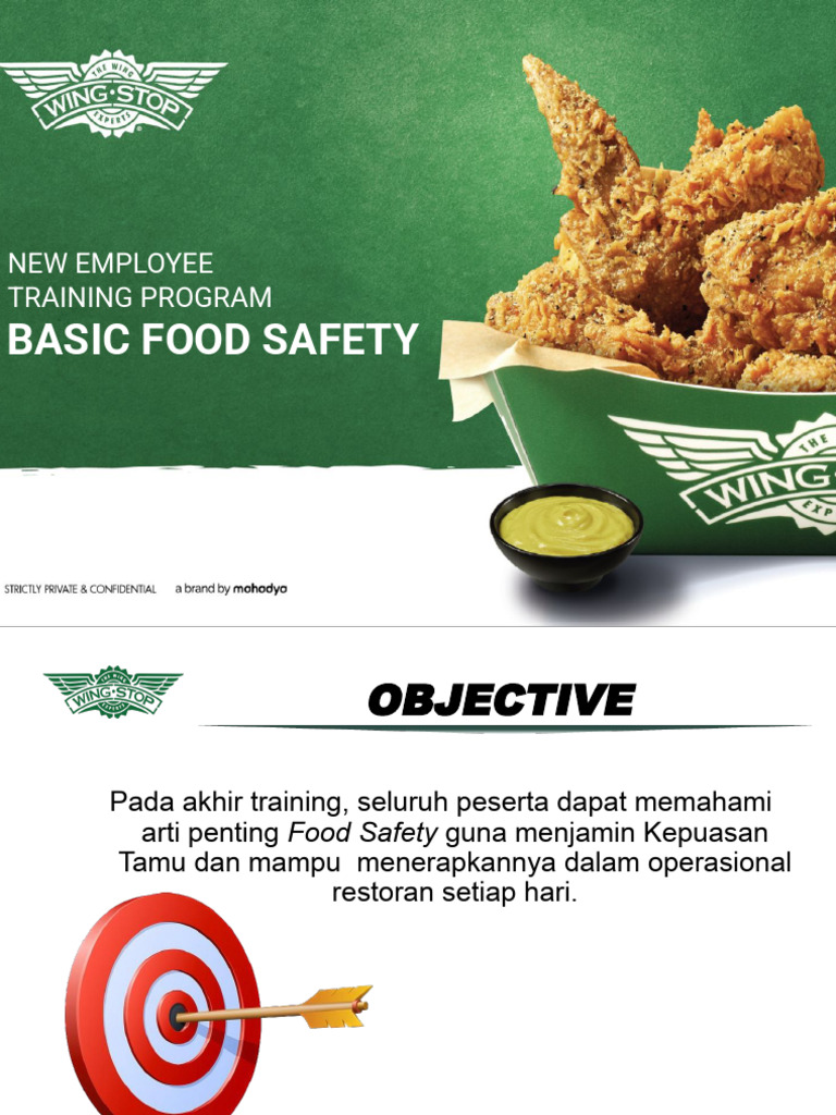Pelatihan Karyawan Wingstop: Food Safety | PDF