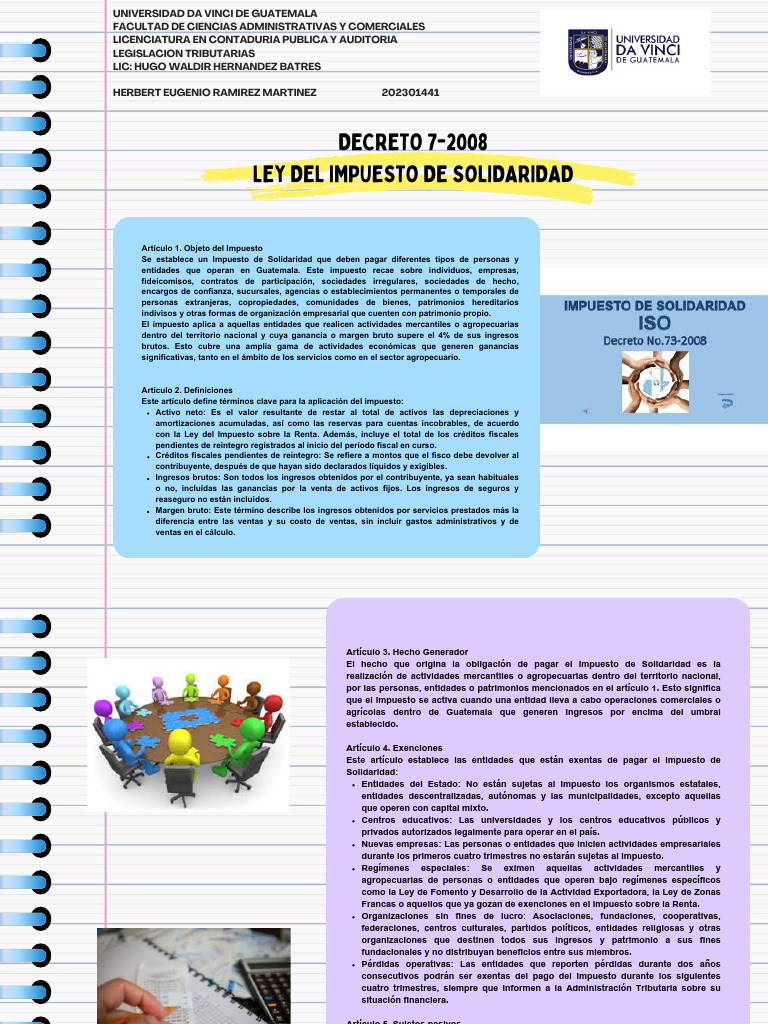 Herbert - Ramirez - 202301441 - Ley Iso | PDF | Impuestos | Impuesto ...