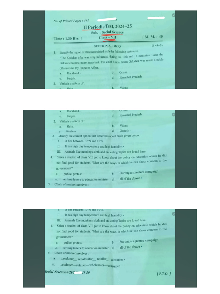 SST 7 Paper | PDF