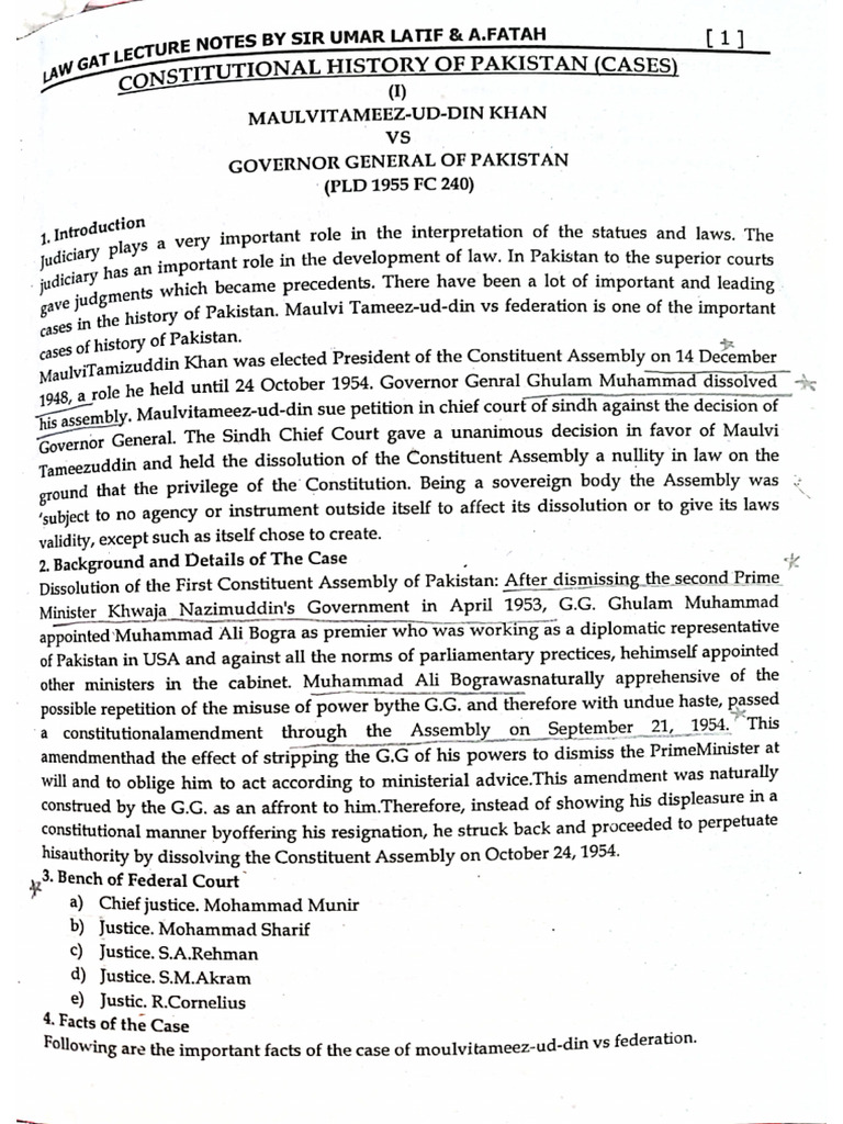 Notes of Constitutional Cases | PDF