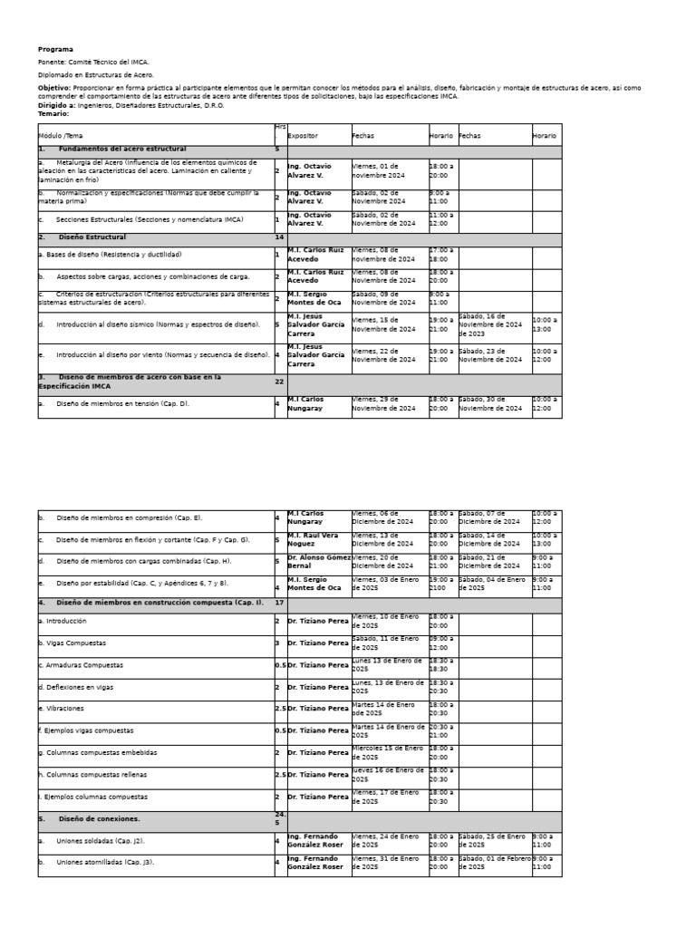 Diplomado en Estructuras de Acero | PDF | Acero | Ingeniería