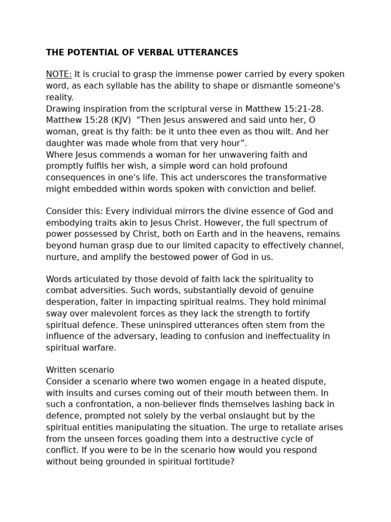 The Potential of The Word of Utterances | PDF | Love | Faith