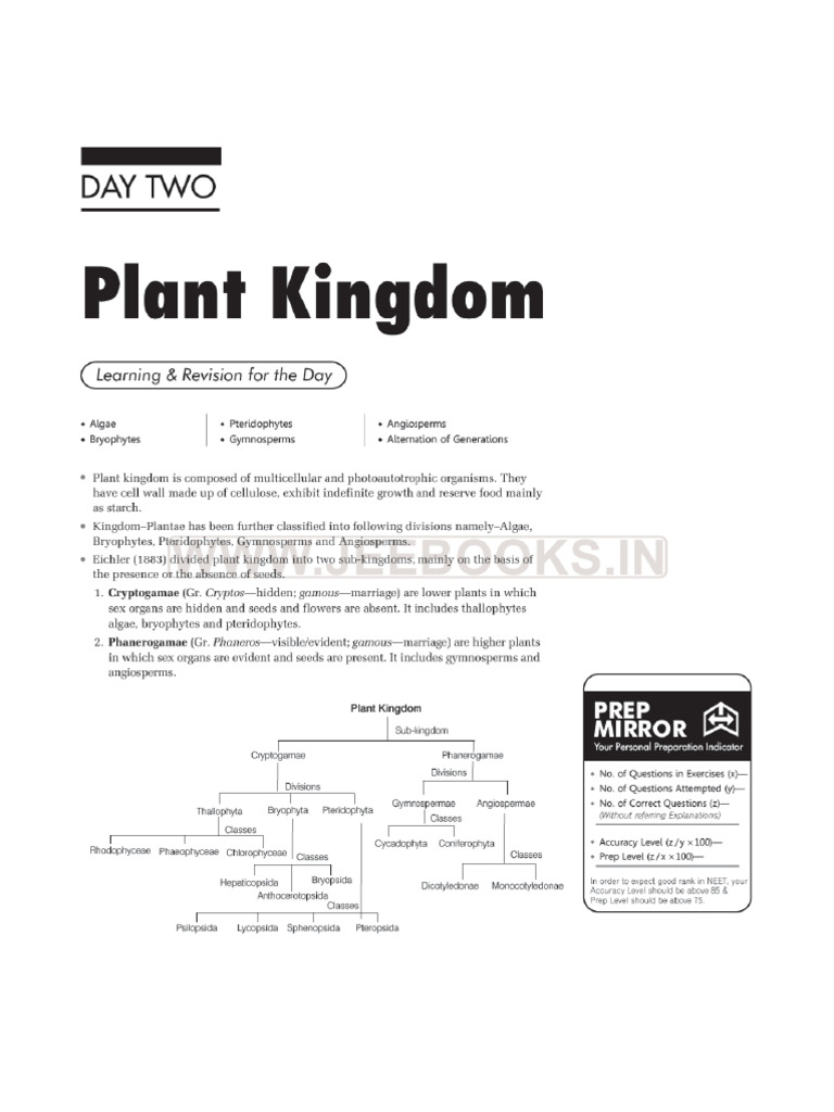 Plant Kingdom Part-1 | PDF