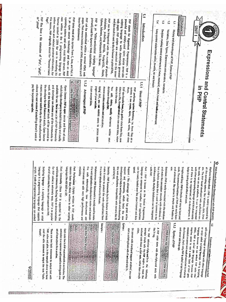 php chp 1 by MSBTE CAMPUS ACADEMY | PDF