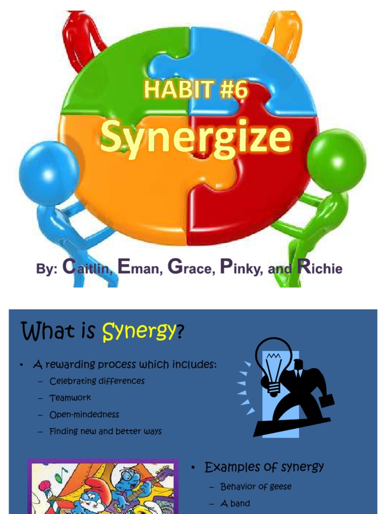 Habit 6 Synergy | PDF | Action (Philosophy) | Behavioural Sciences