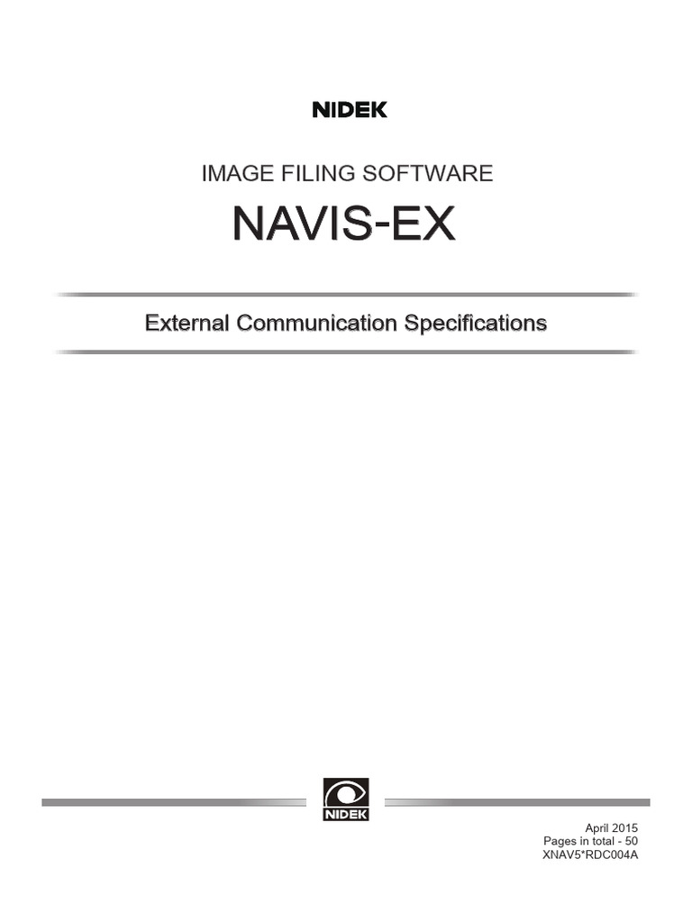 NAVIS-EX - External Communication Specifications - E-XNAV5xRDC004A ...