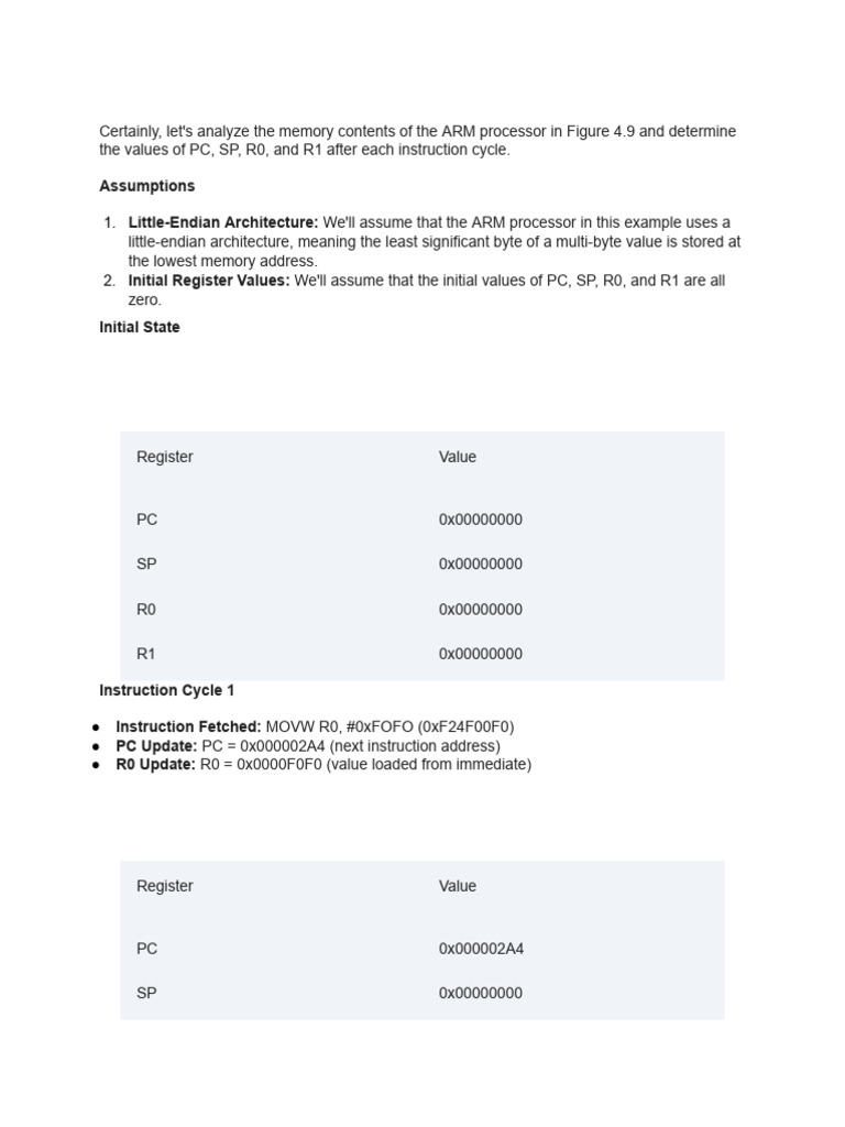 ARM Instruction Cycle Analysis | PDF | Central Processing Unit | Computer Science