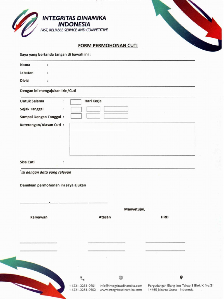 Form Cuti | PDF
