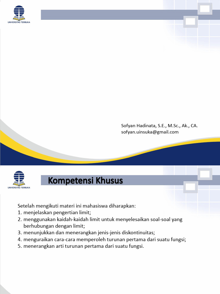 Limit dan Turunan Fungsi dalam Kalkulus | PDF