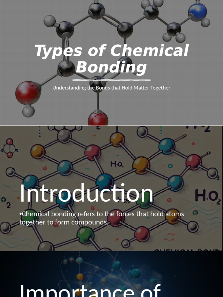 Chemistry Project | PDF | Chemical Bond | Intermolecular Force