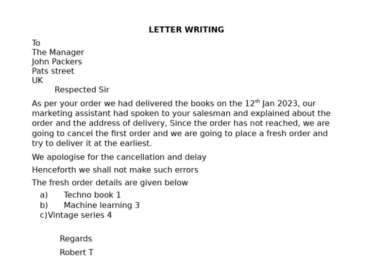 Letter Writing 2 | PDF