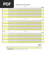Badminton Score Sheet | PDF