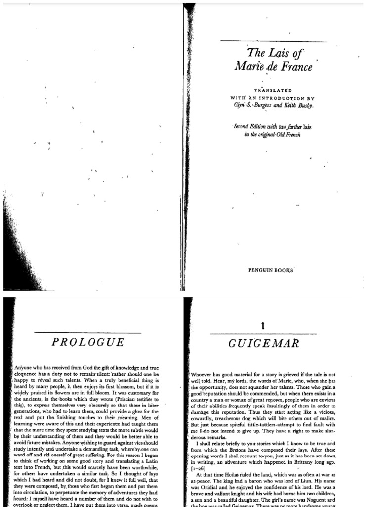 Marie de France Lais (Excerpts) | PDF