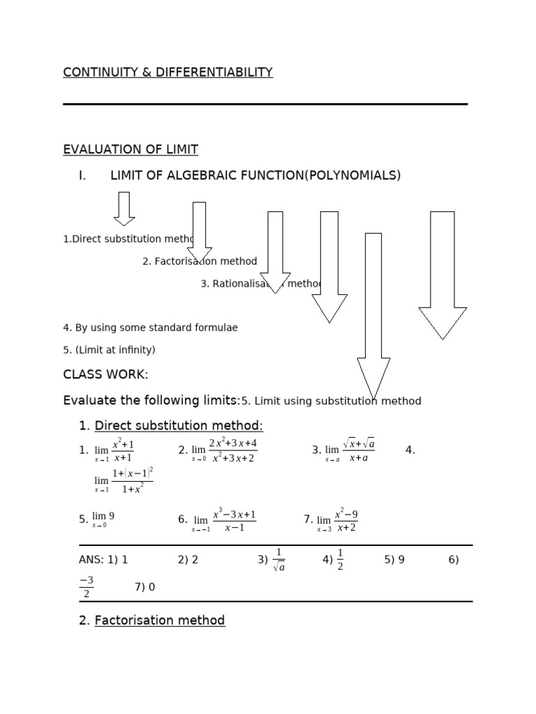 limits and continuity xii | PDF | Factorization | Mathematical Analysis