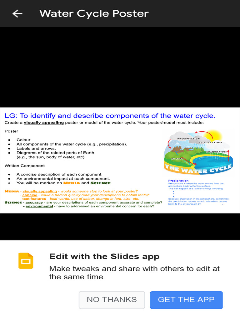 Water Cycle Project Overview | PDF