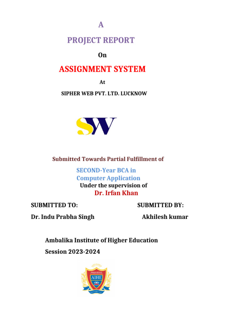 PHP Project Report 2024hhh | PDF | My Sql | Computer Engineering