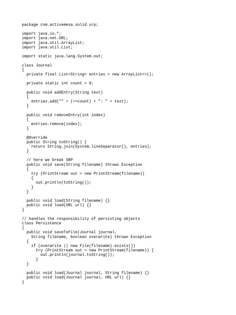 Activemesa Solid SRP SRP Java | PDF