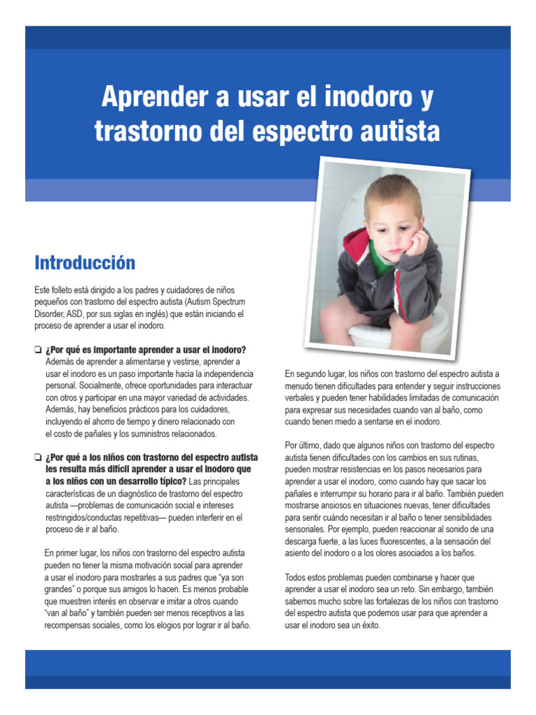 Toilet Train As DSP | PDF | Aprendizaje | Espectro autista