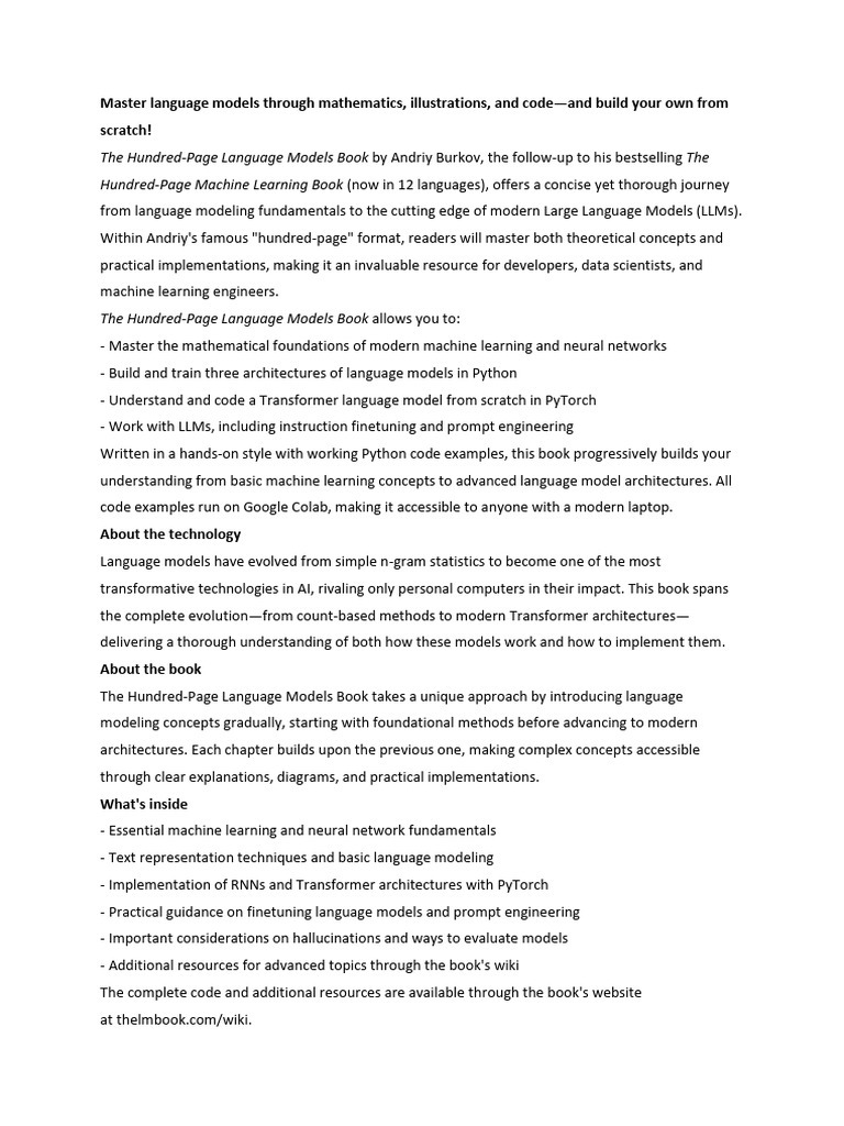 Mastering Language Models in Python | PDF | Machine Learning ...