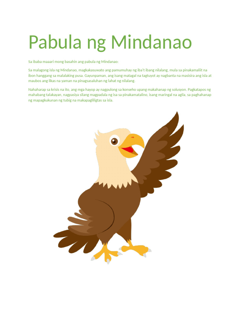 Pabula NG Mindanao | PDF