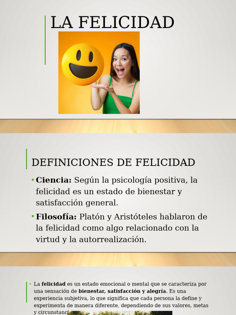 La Felicidad | PDF | Felicidad | Placer