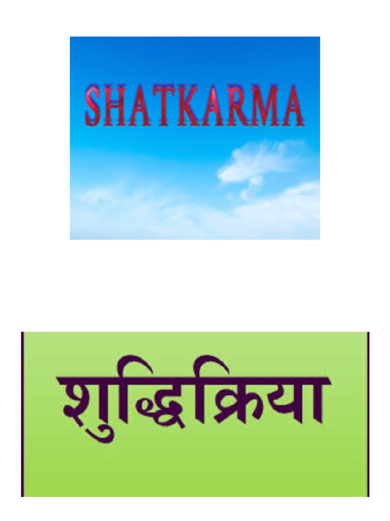 # Yogic - Shuddhikriya (Shatkarma) | PDF
