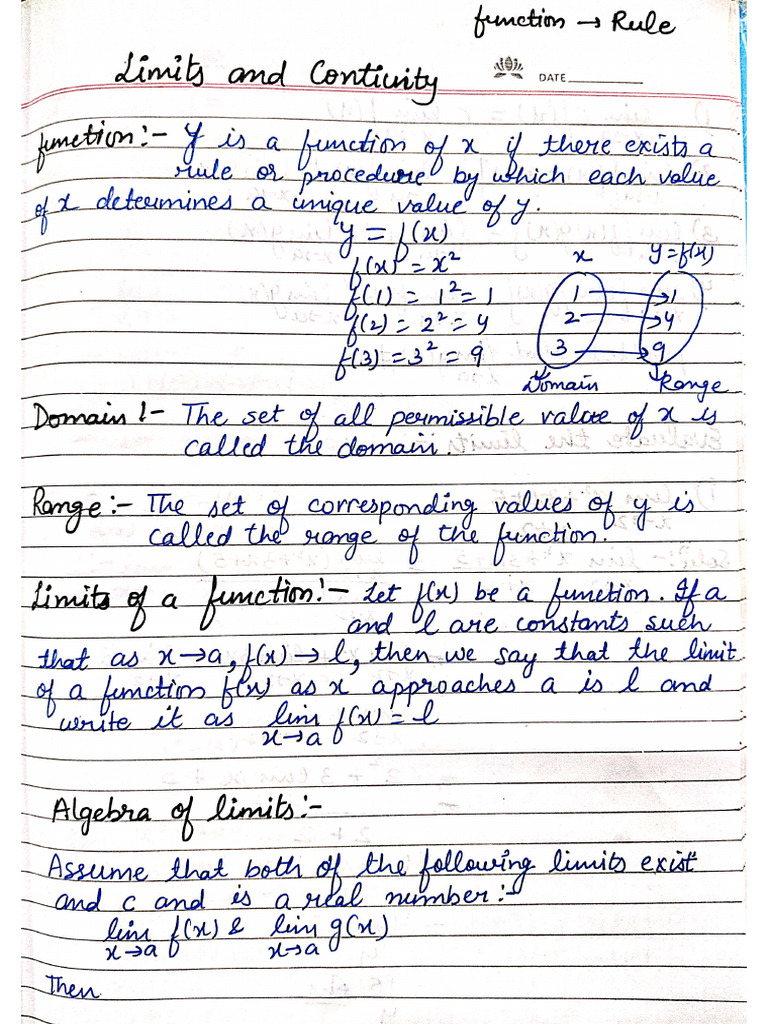 Limits and Continuity BCA Sem-1 | PDF