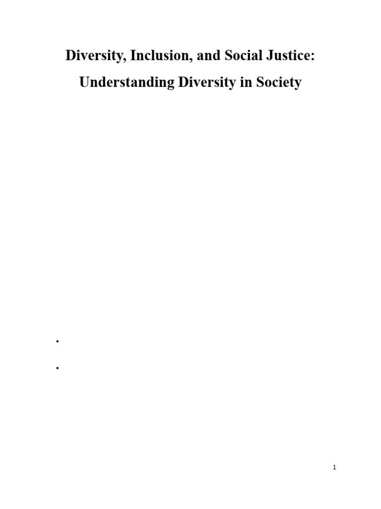 Diversity and Social Justice Framework | PDF | Social Exclusion ...