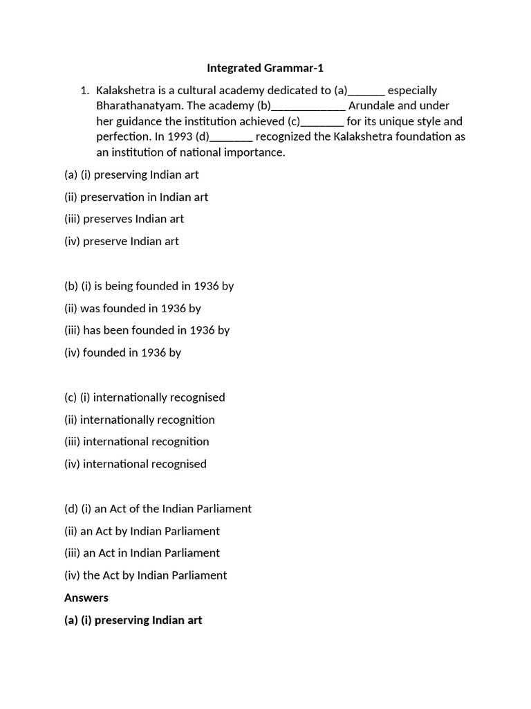 Integrated Grammar Worksheet 1 | PDF | Computer Virus | Mobile Phones